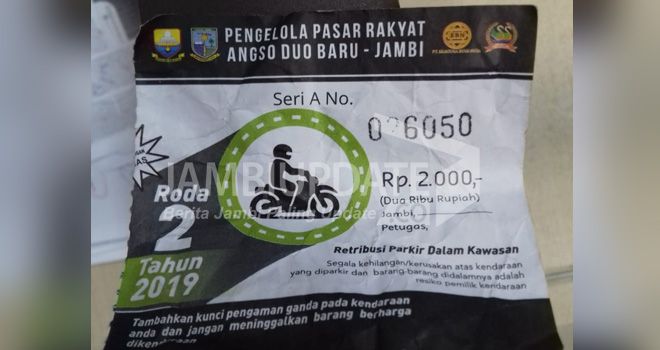 EBN Catut Logo Pemprov di Karcis Parkir Angso Duo, Pemprov Jambi Keberatan